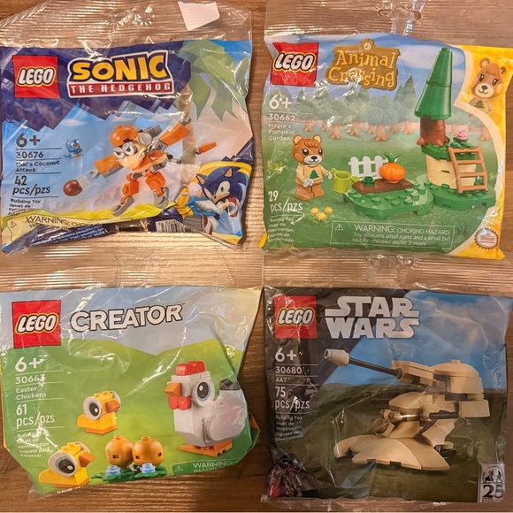 Lego | Toys | Lego Polybag Lot Of 4 Star Wars Anima Crossing Sonic ...